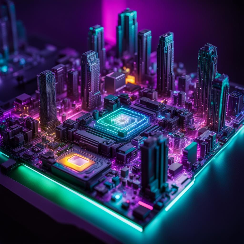 Motherboard 2099 - AI Generated Artwork - NightCafe Creator