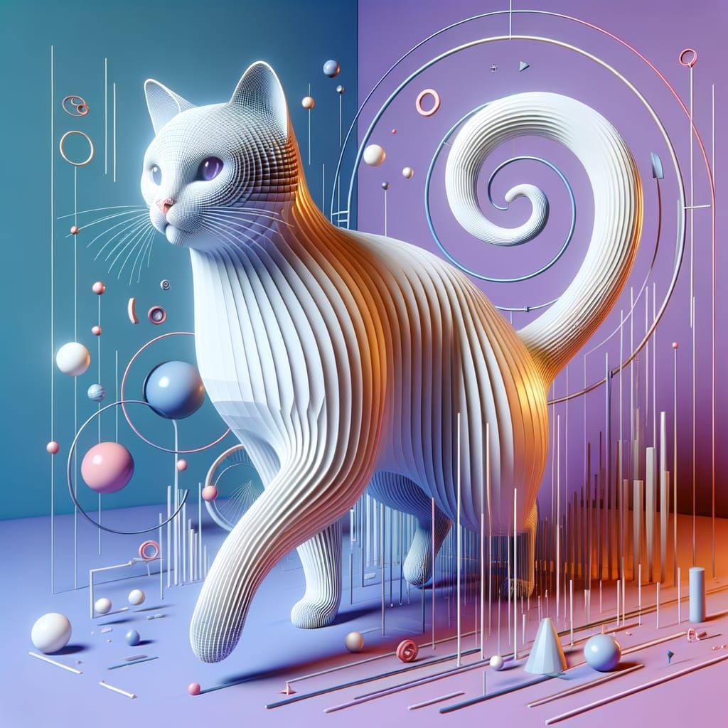 abstract cat - AI Generated Artwork - NightCafe Creator