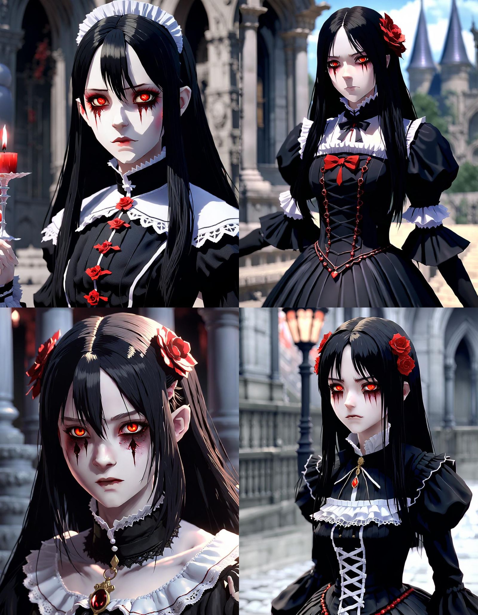 Shaltear Bloodfallen v2 - AI Generated Artwork - NightCafe Creator