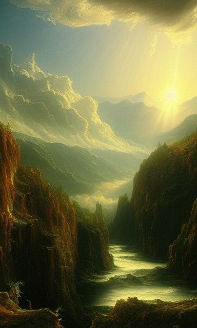 Beautiful uncanny valley landscape oil matte paint... - AI Art