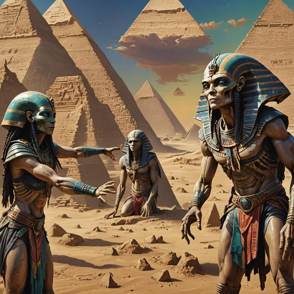 Egypt pyramids - AI Generated Artwork - NightCafe Creator