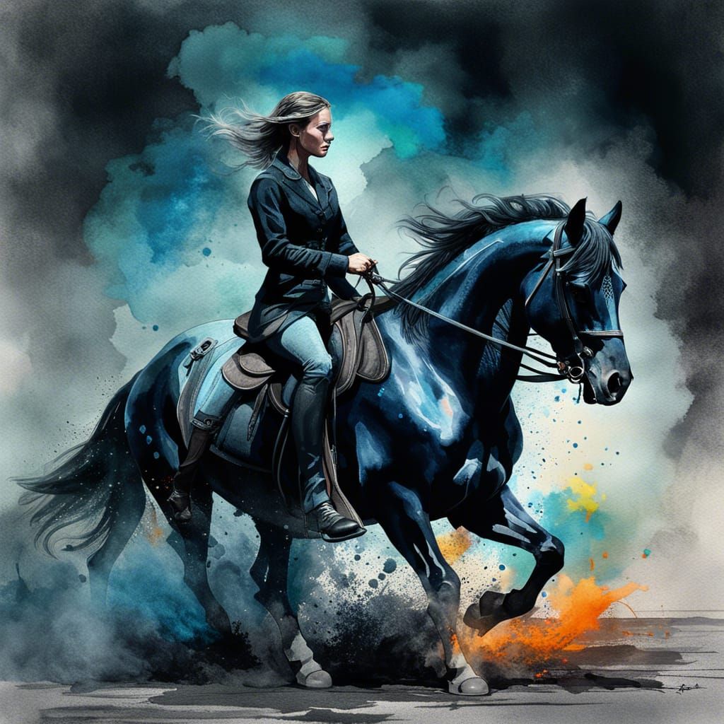 The horserider - AI Generated Artwork - NightCafe Creator