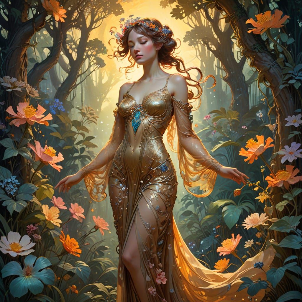 Jungle Portrait Golden Elegance - Jungle Portrait Golden Ele...