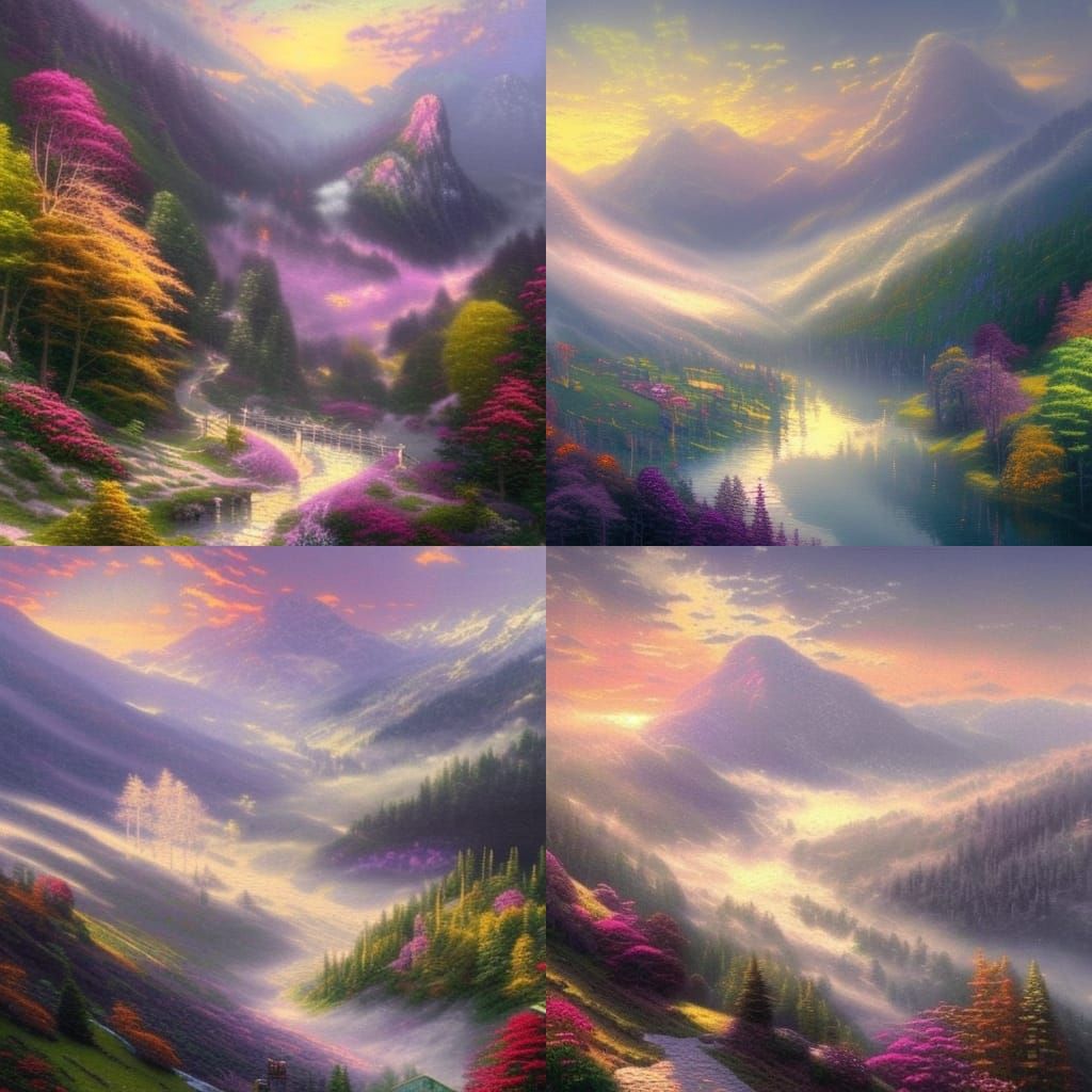 Beautiful fantasy landscape - AI Generated Artwork - NightCafe Creator