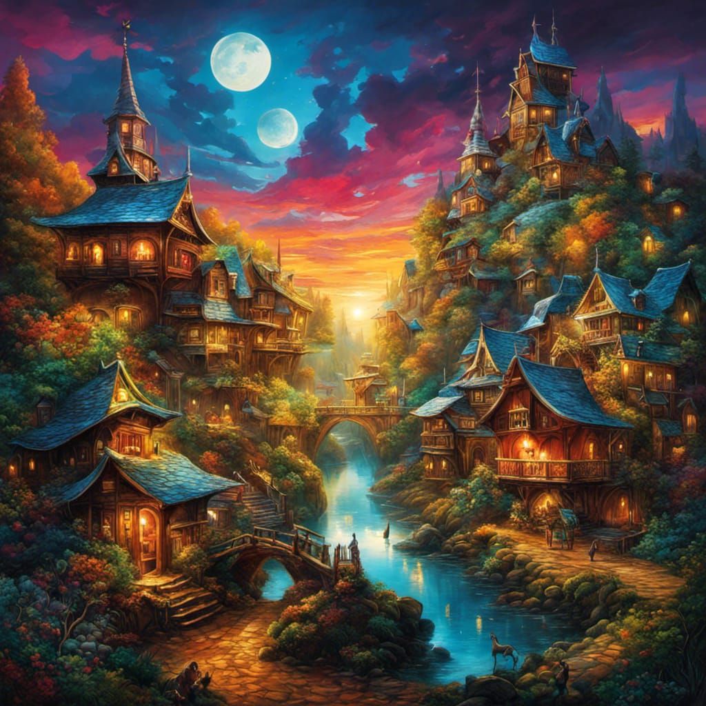 Country European Village - AI Generated Artwork - NightCafe Creator