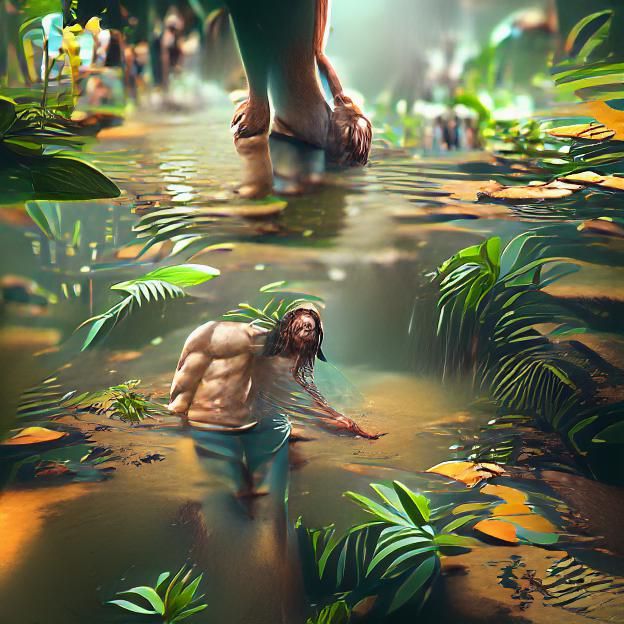 In the jungle Jesus is flexing by walking over the goddam water #film ...