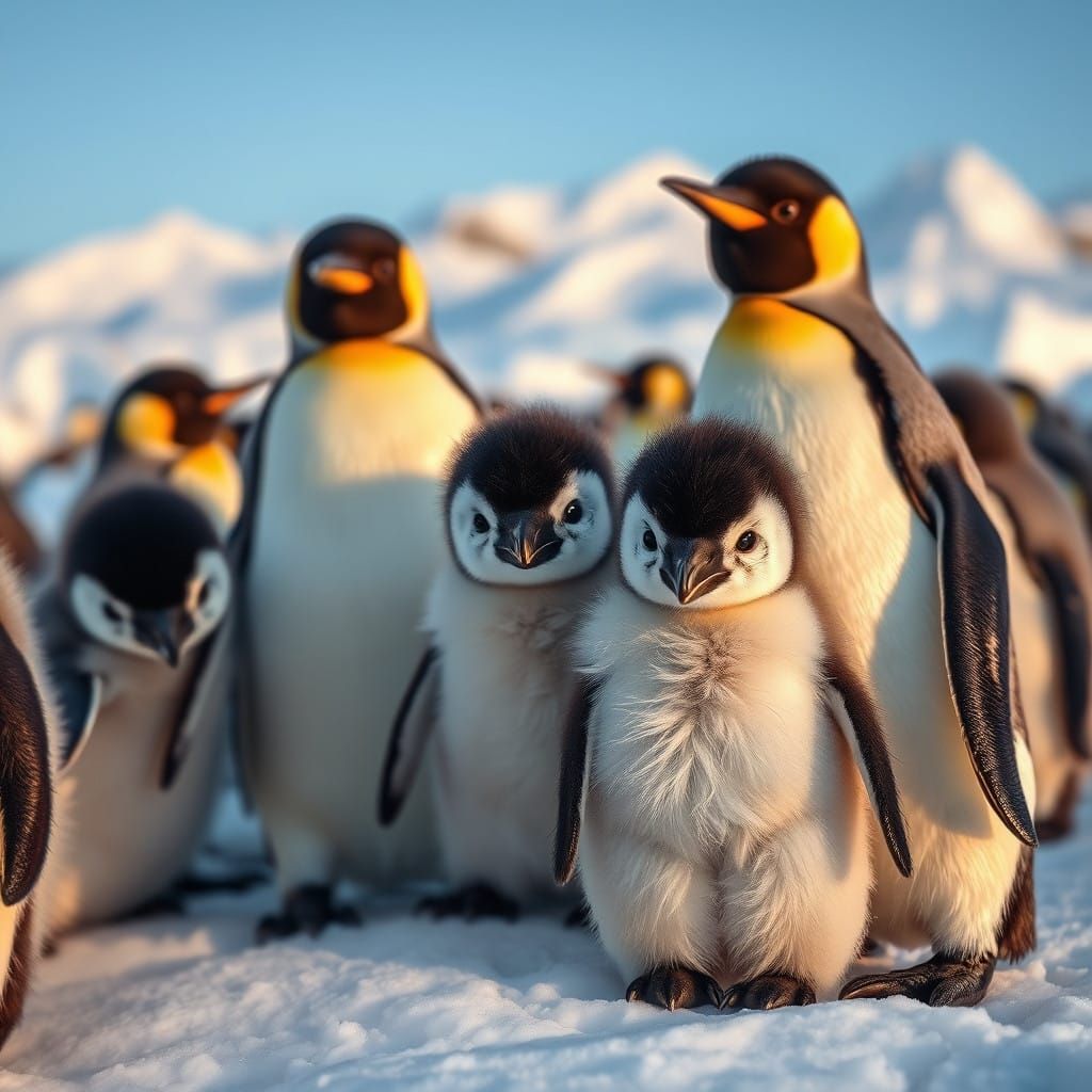 Baby emperor penguins - Baby emperor penguins