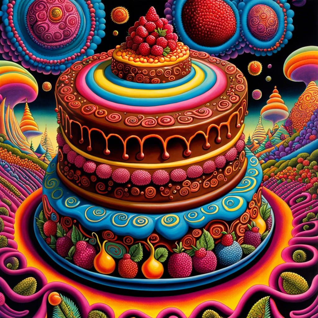 Wedding Cake on LSD - AI Generated Artwork - NightCafe Creator