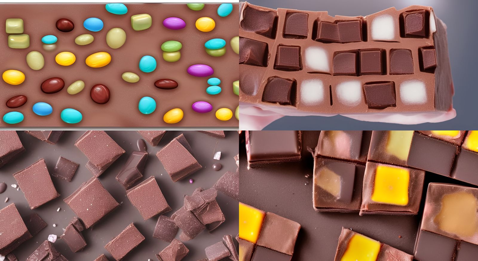 chocolate candy squares - AI Generated Artwork - NightCafe Creator