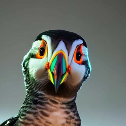 The Happiest Puffin - AI Generated Artwork - NightCafe Creator