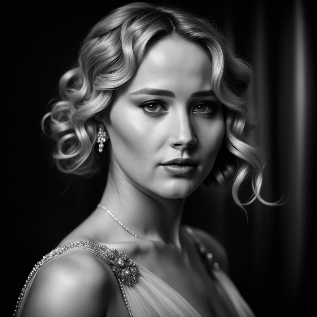 Jennifer Lawrence Studio Portrait, 1937 - AI Generated Artwork ...