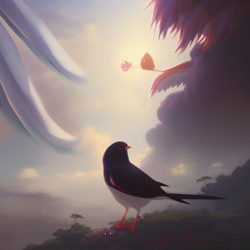 Bird by artist "anime", Anime Key Visual, Japanese Manga, Pixiv ...