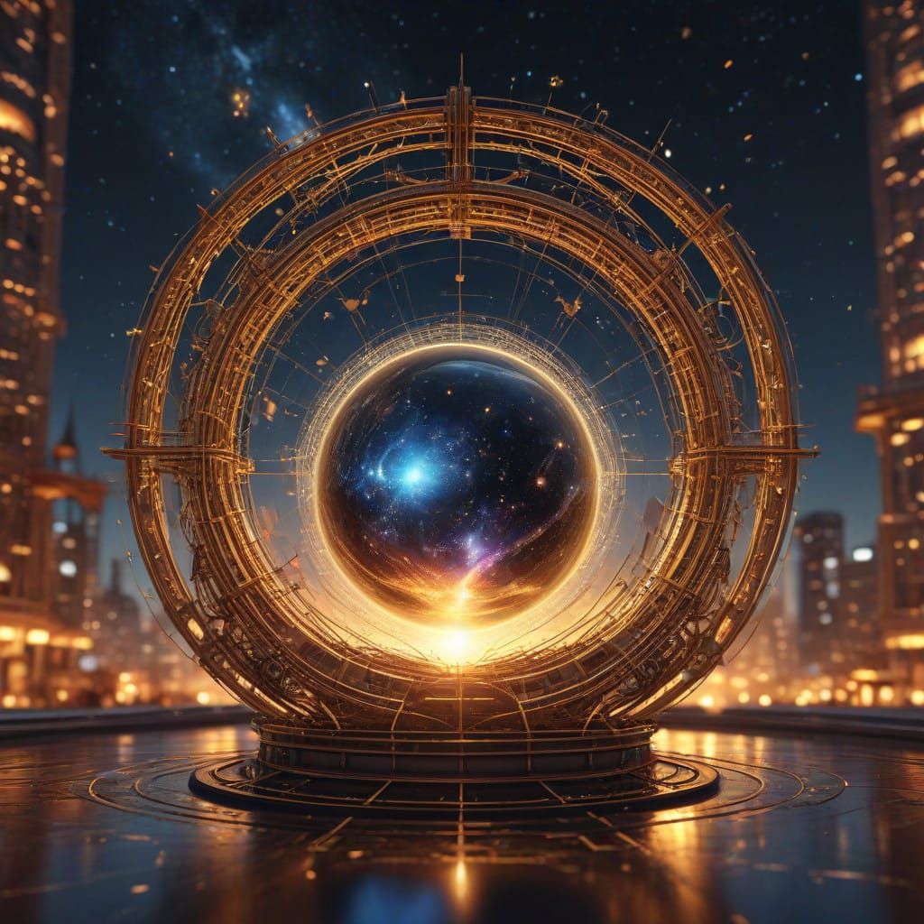 Ethereal Cosmic Lattice Resonates with Celestial H... - AI Art