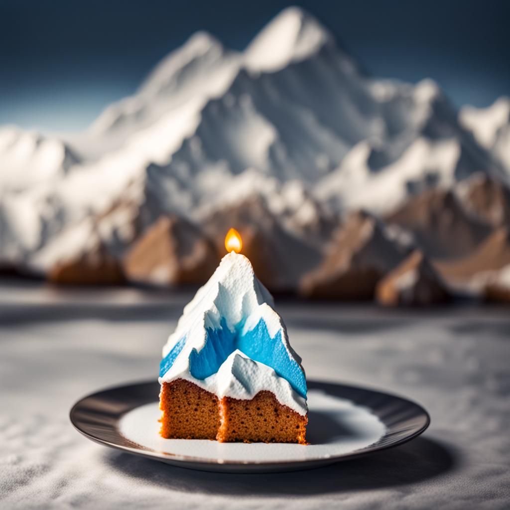 a cake of mount everest - AI Generated Artwork - NightCafe Creator