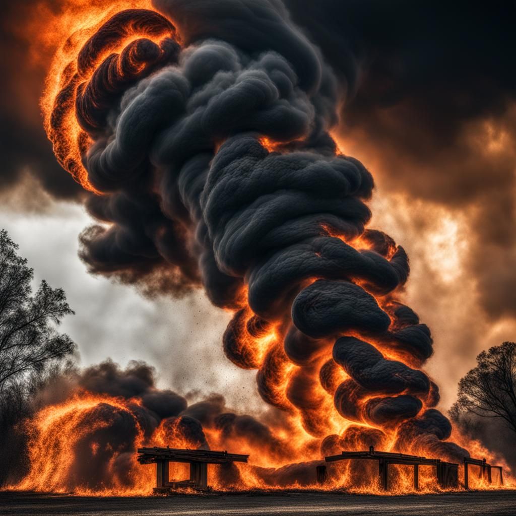 Fire Tornado - AI Generated Artwork - NightCafe Creator