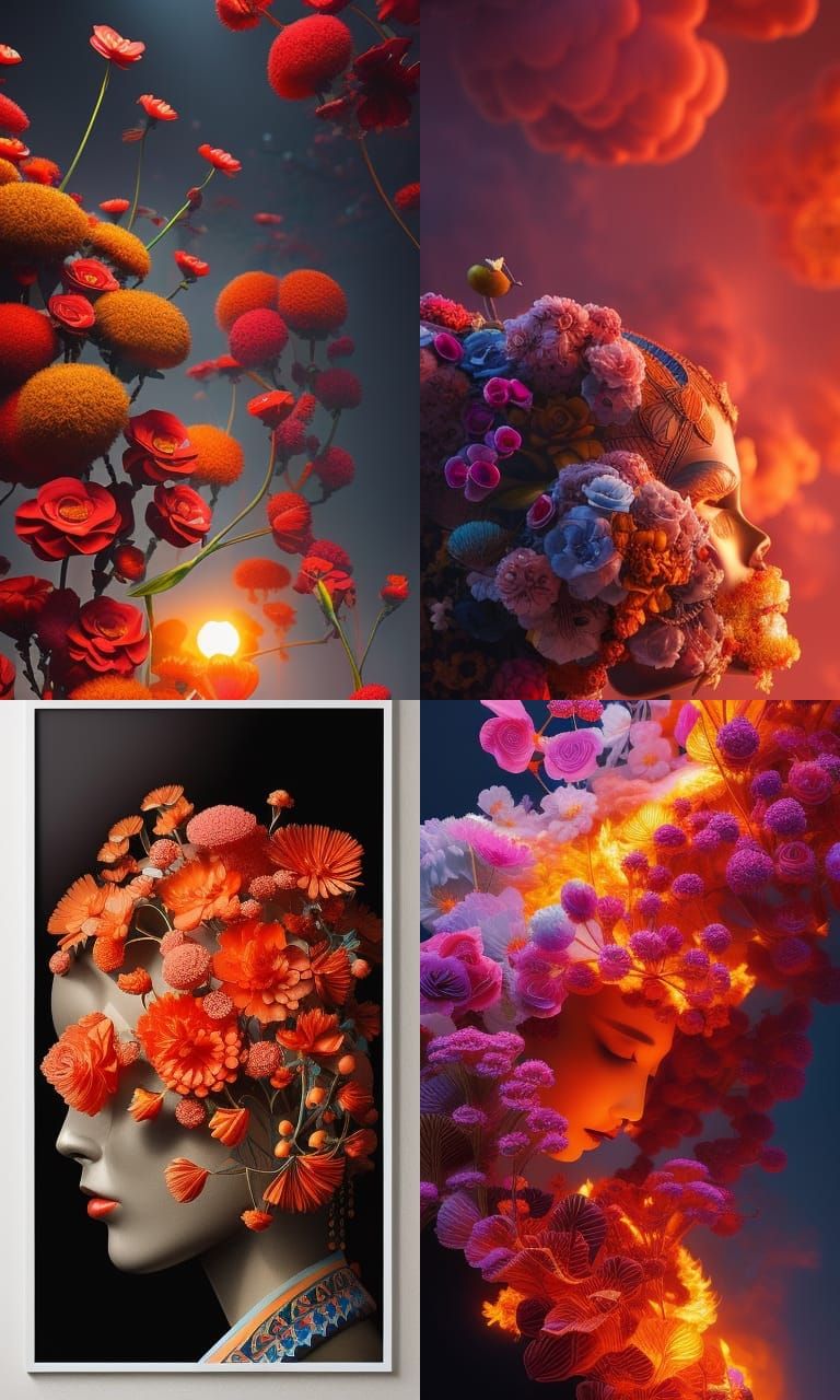 Intricate, complex, by james jean, concept art, art poster, flower ...