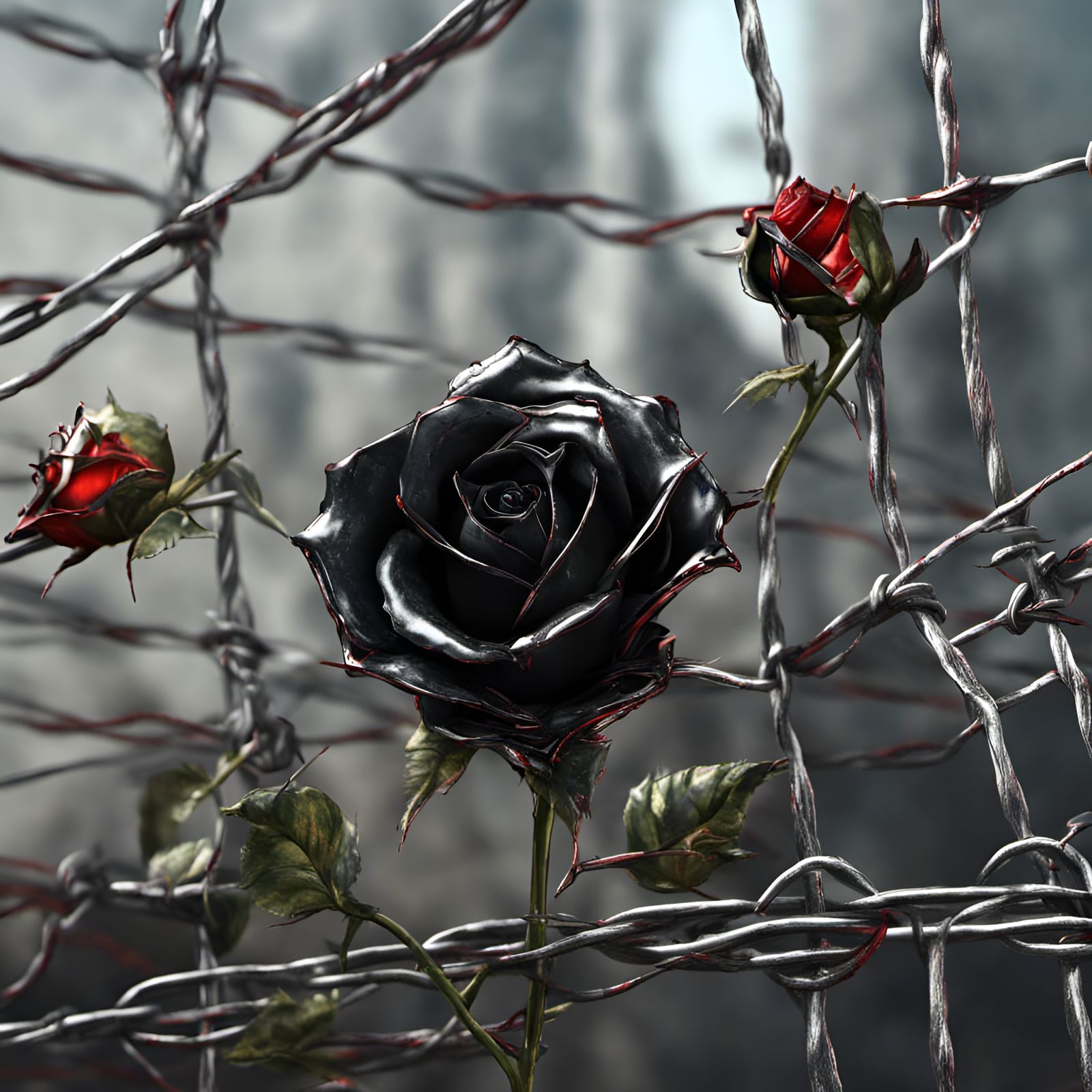 Bkack rose day - AI Generated Artwork - NightCafe Creator