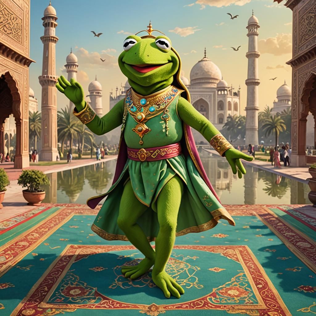 Kermit / Aladdin - AI Generated Artwork - NightCafe Creator