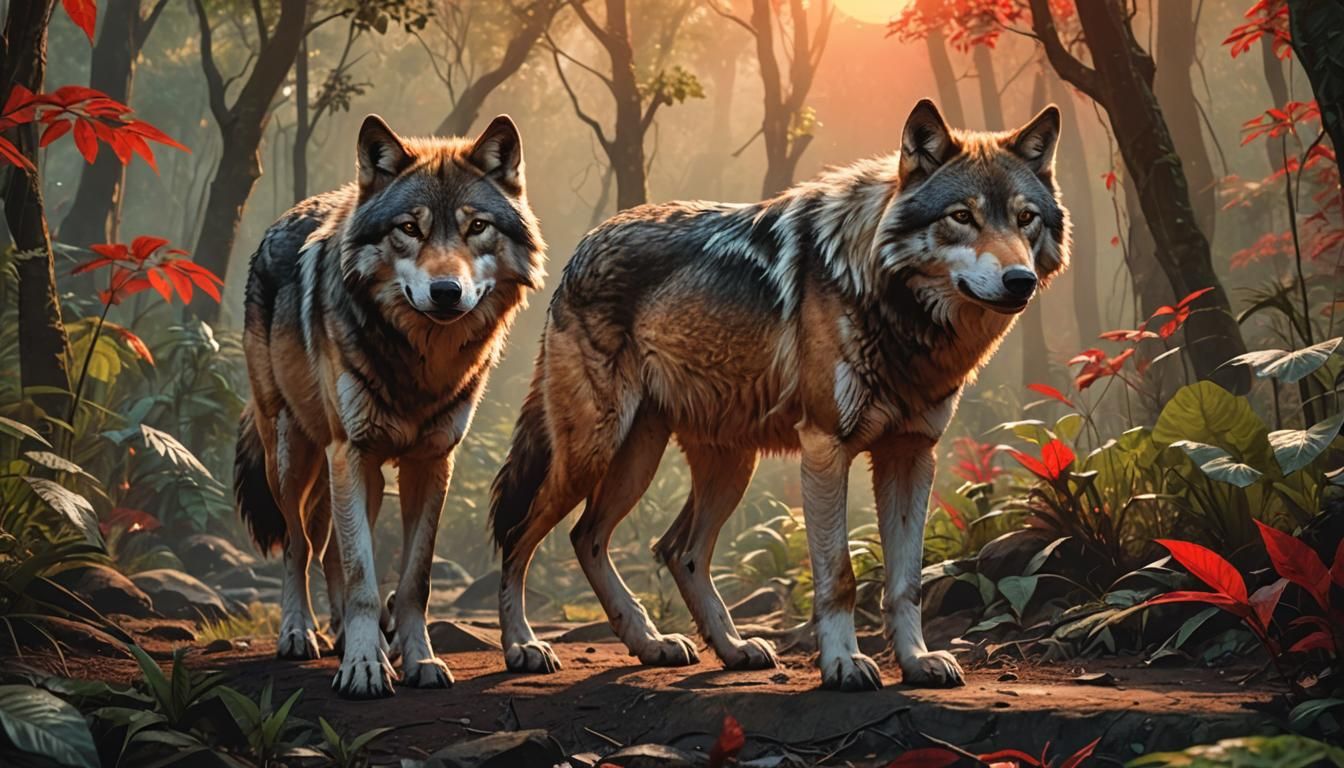 Wolves - AI Generated Artwork - NightCafe Creator