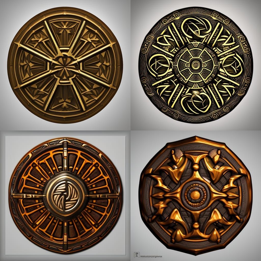 four shields - AI Generated Artwork - NightCafe Creator