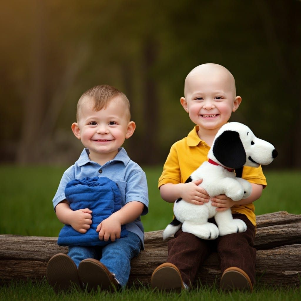 Charlie Brown and Linus In Real Life w/Snoopy