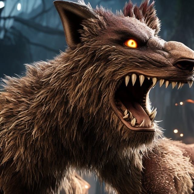 Garmr or Garm (Old Norse: Garmr [ˈɡɑrmz̠] - AI Generated Artwork ...