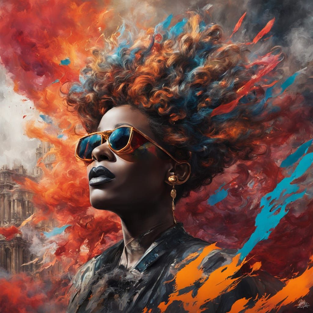 Phoenix - Regal Drag Queen as Fiery Phoenix