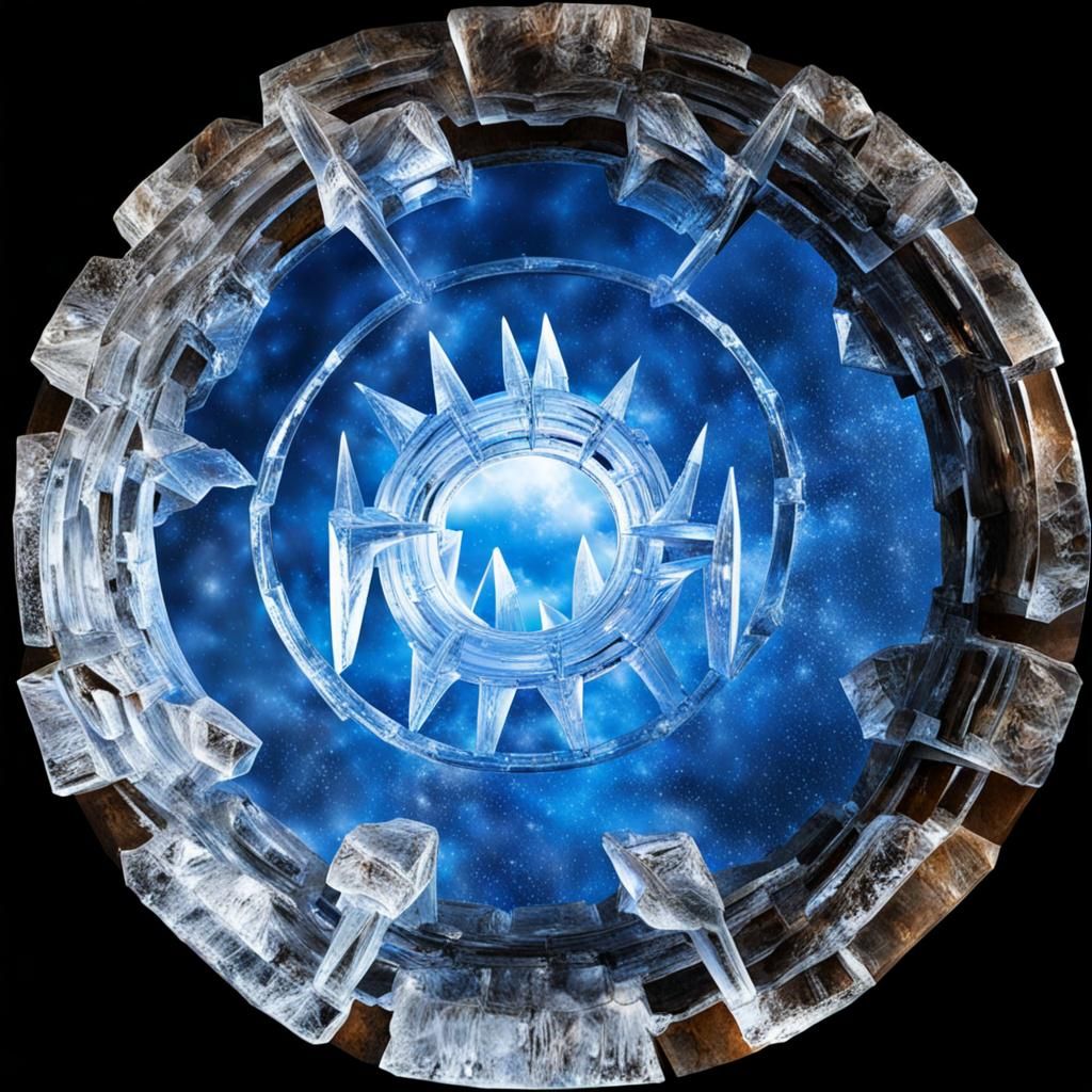 Stargate in ice - AI Generated Artwork - NightCafe Creator