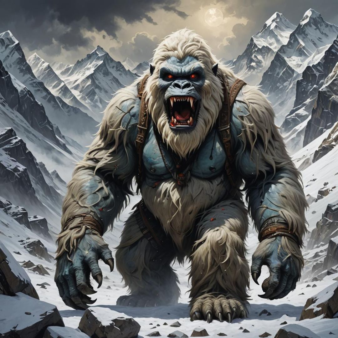 horror yeti himalayan nepal - AI Generated Artwork - NightCafe Creator