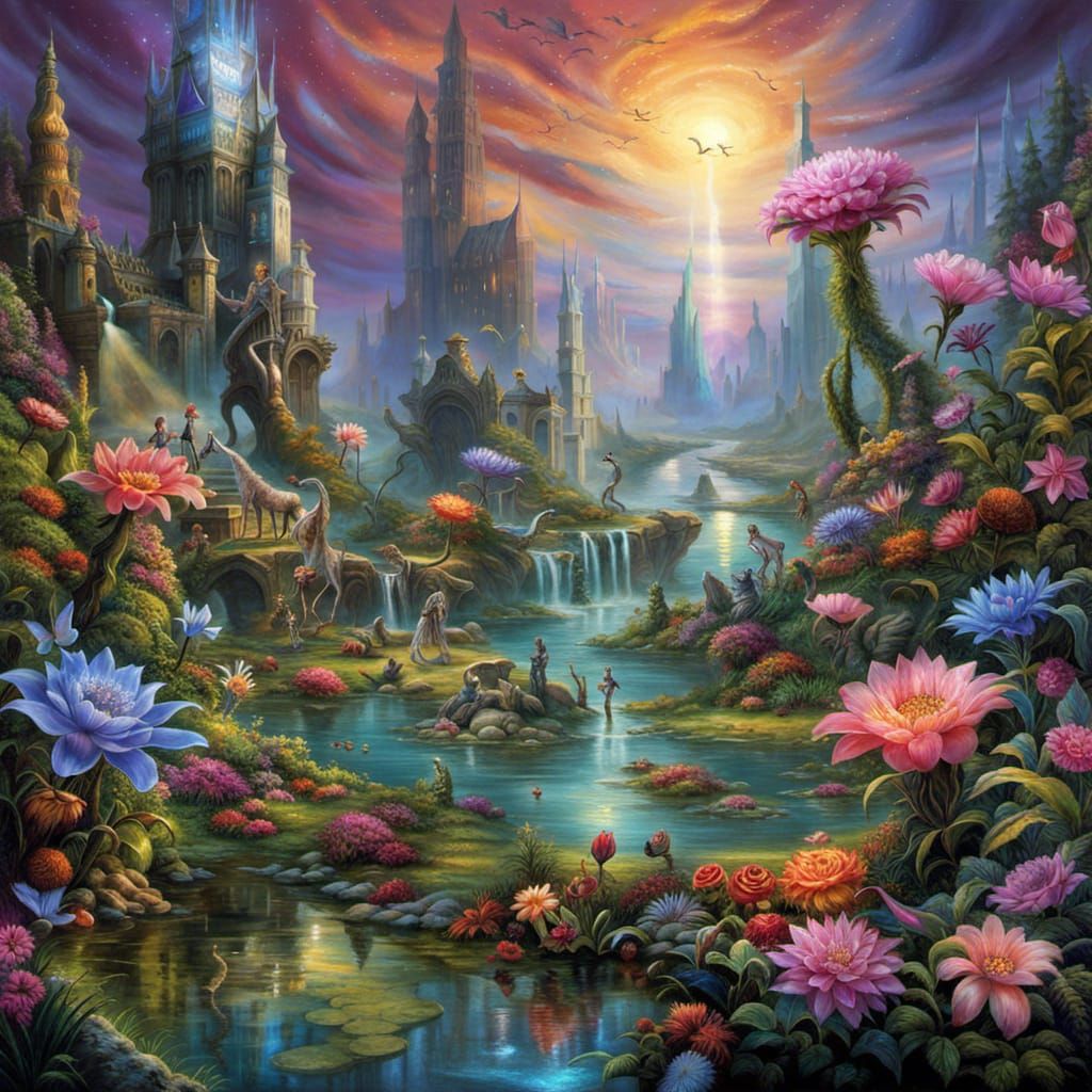 Fantasy Landscape - AI Generated Artwork - NightCafe Creator