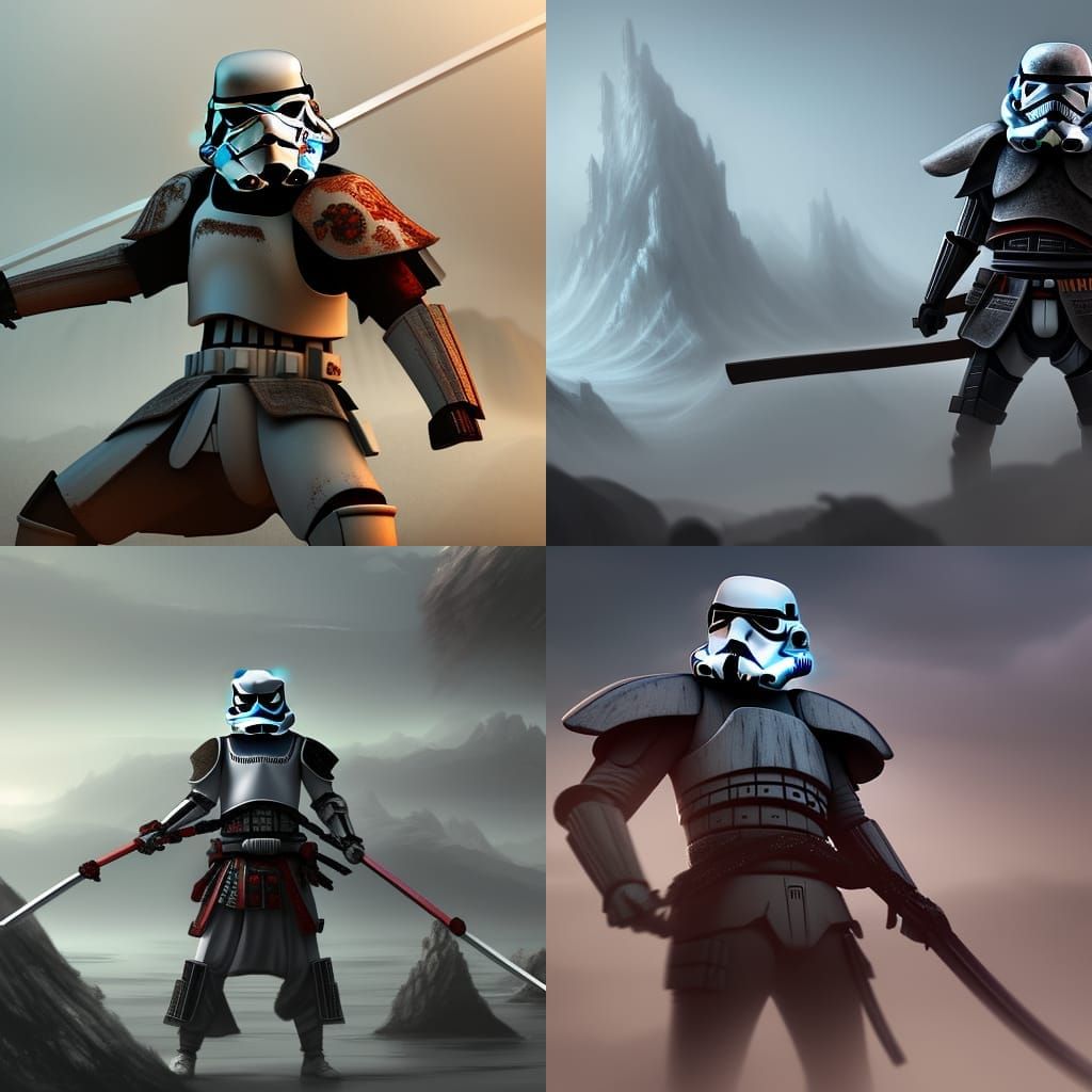 SAMURAI STORMTROOPER - AI Generated Artwork - NightCafe Creator