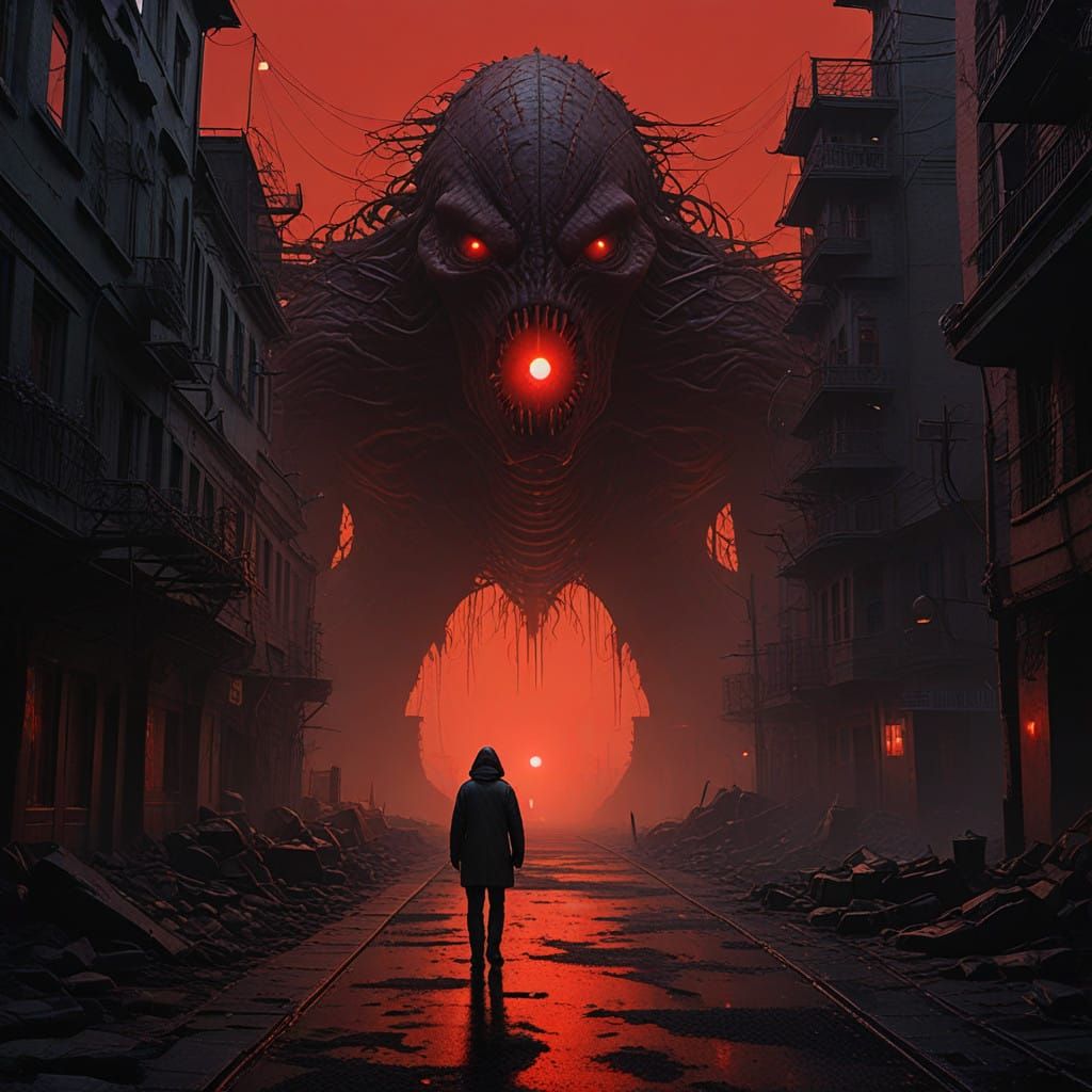 Biomechanical Alien Monstrosity, its twisted, nightmarish form ...