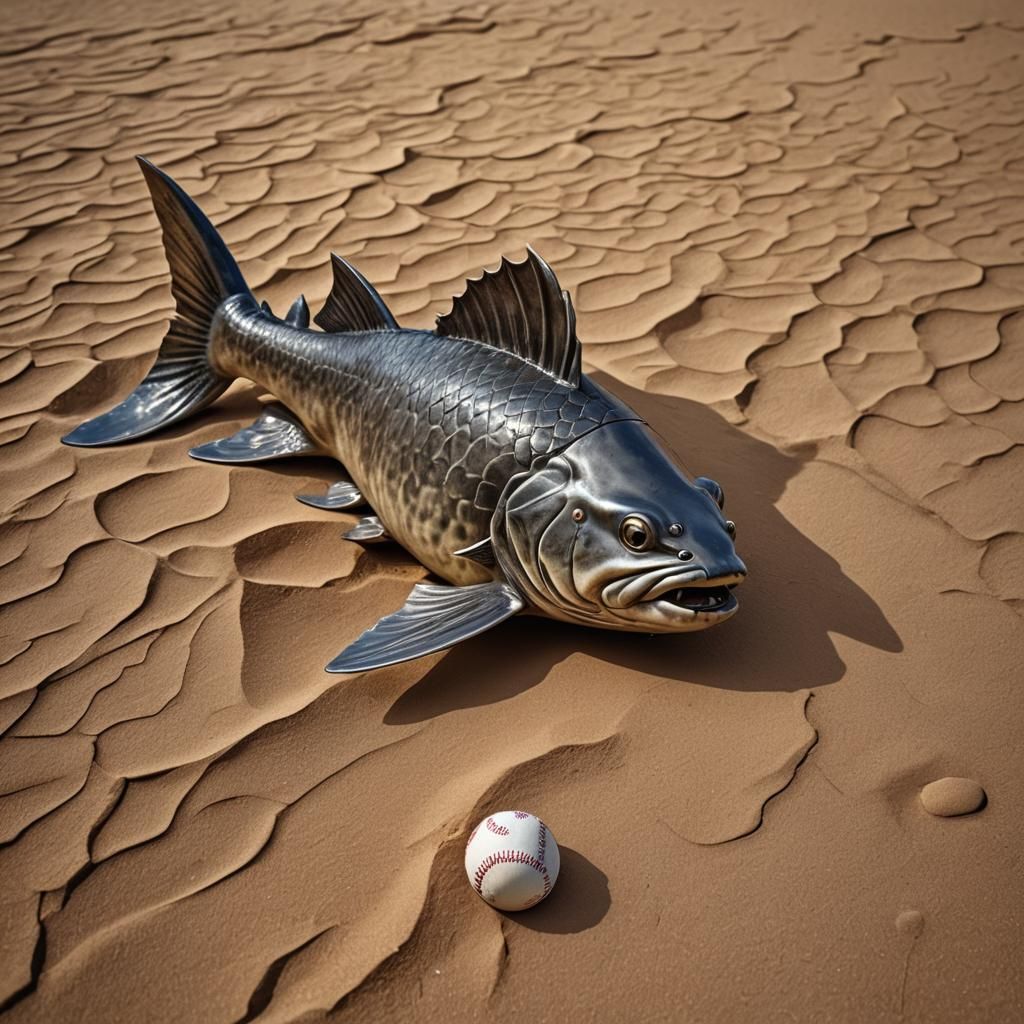 The desert Fish baseball - AI Generated Artwork - NightCafe Creator