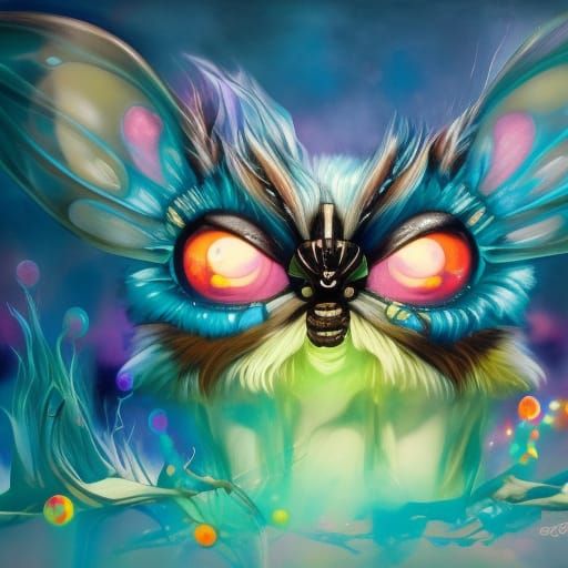 Be ware of the blue gremlin. - AI Generated Artwork - NightCafe Creator