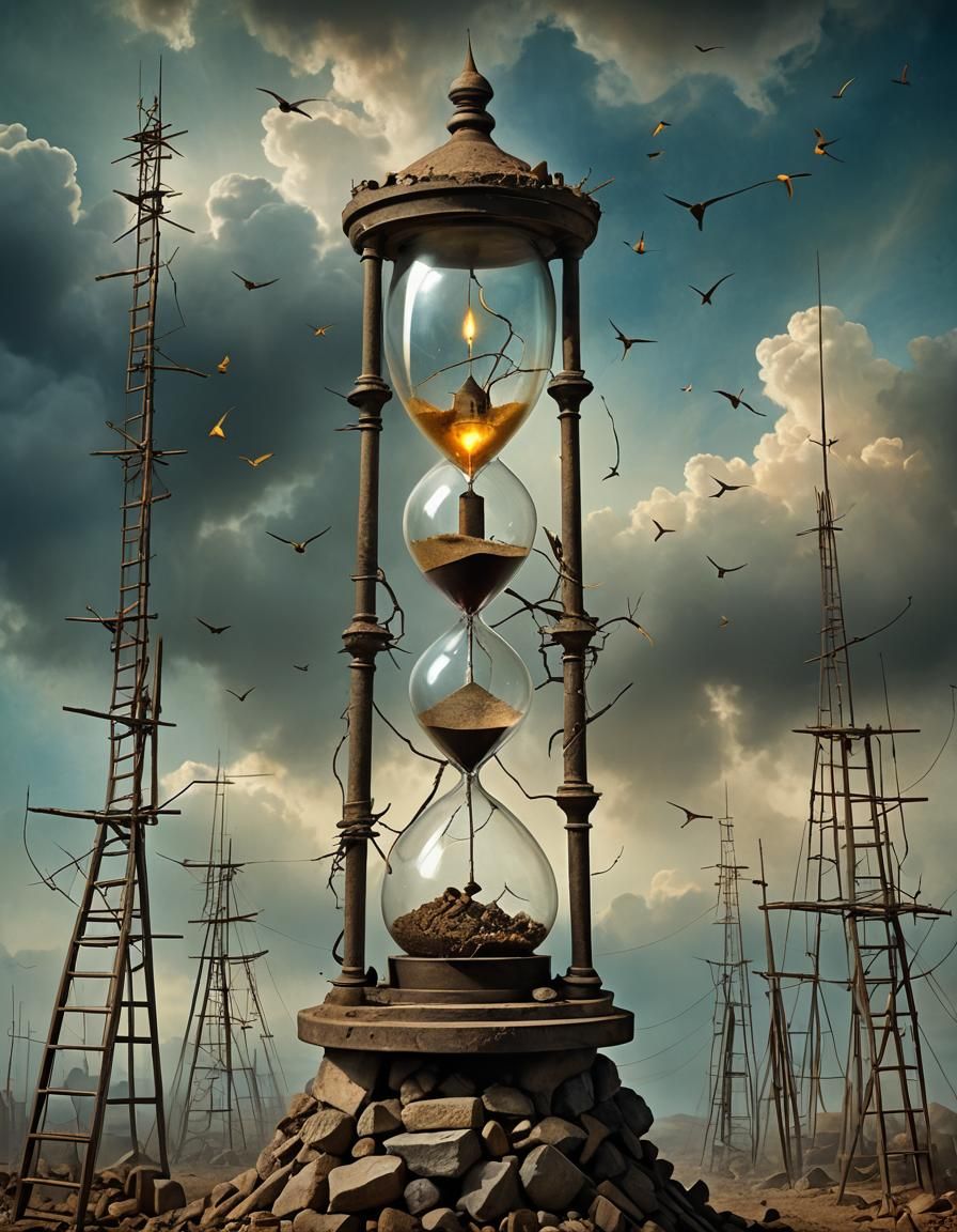 Hourglass,Under Reconstruction - AI Generated Artwork - NightCafe Creator