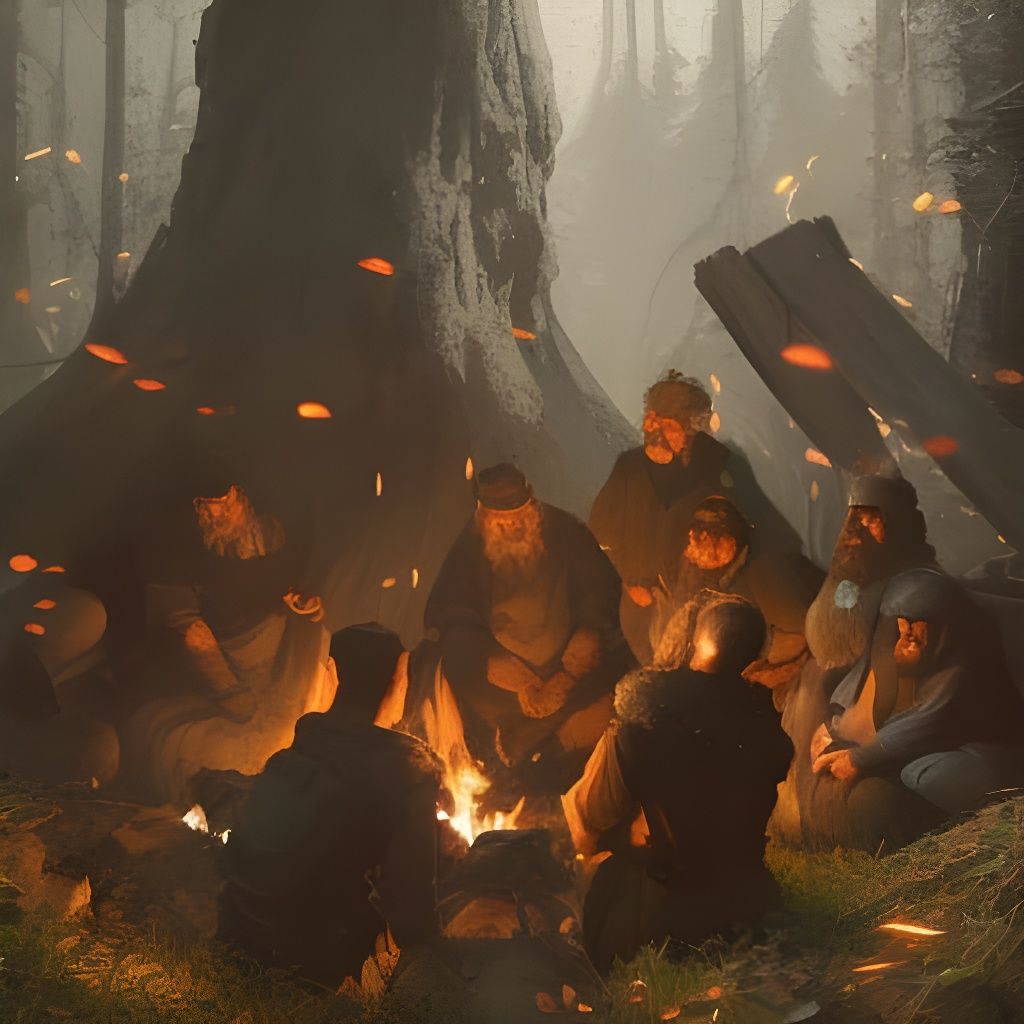 Adventurer Party Camp - AI Generated Artwork - NightCafe Creator