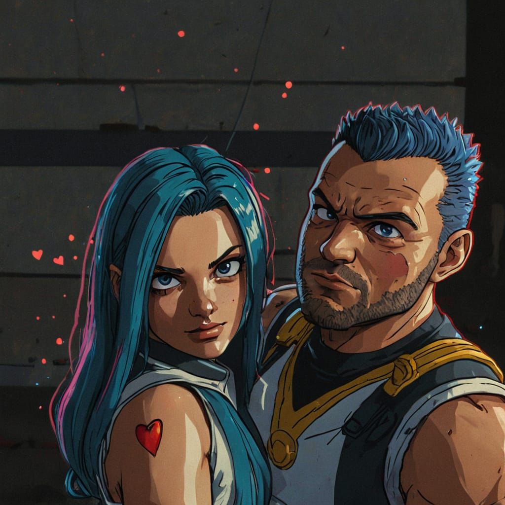 Cyberpunk Saiyan God Vegeta in 80s Bulma Outfit wi... - AI Art