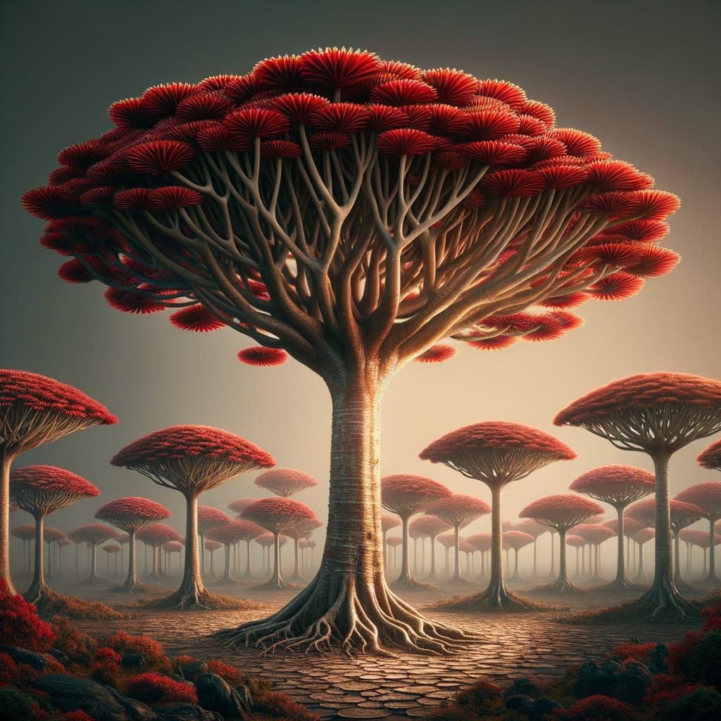 landscape of Dragon's Blood trees - AI Generated Artwork - NightCafe ...