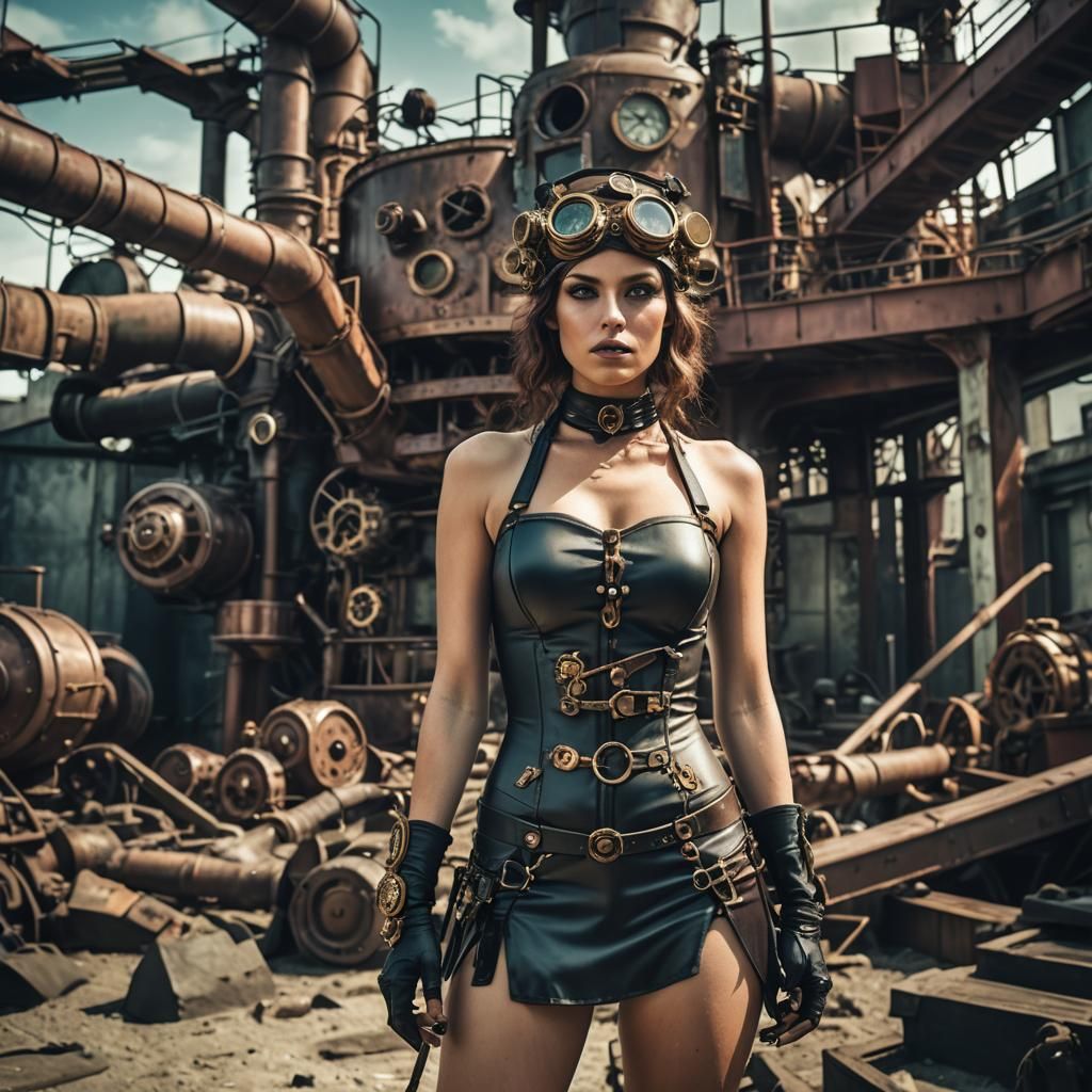 Steampunk Babe - AI Generated Artwork - NightCafe Creator