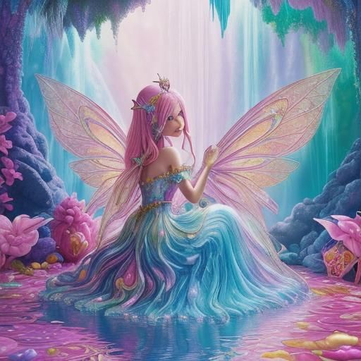Amazingly Stunningly Beautiful colorful fancy fantasy fairy with ...