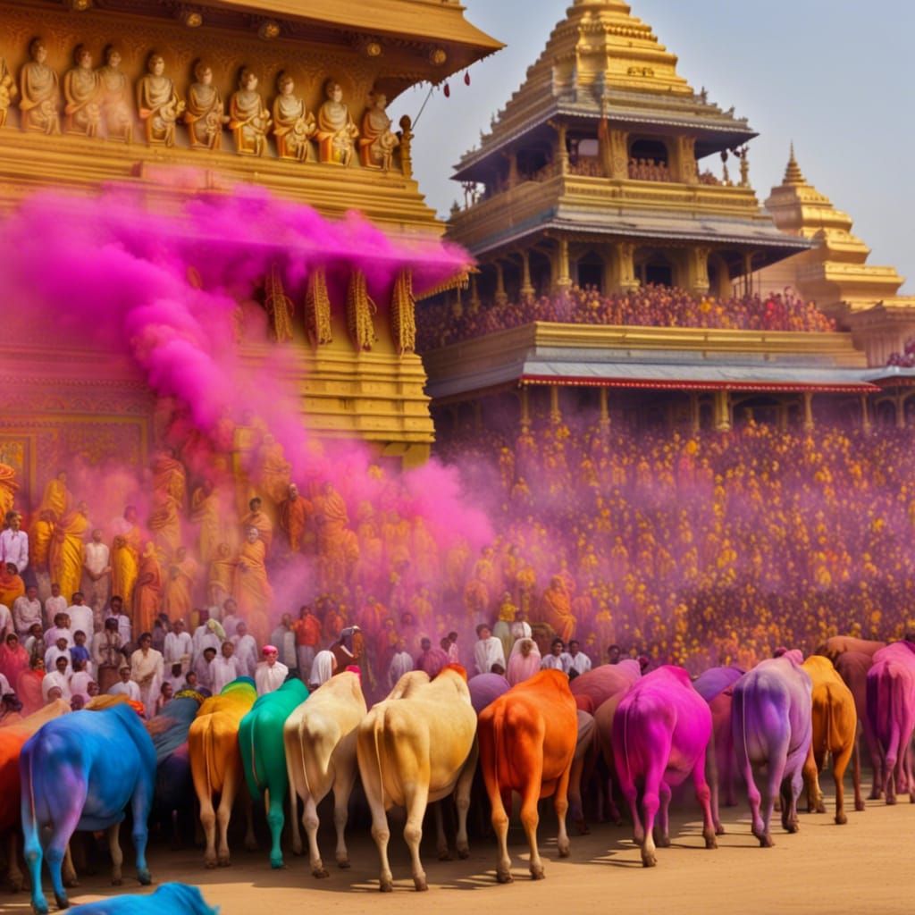 Colored cows - AI Generated Artwork - NightCafe Creator