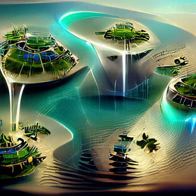 futuristic island oasis deviantart - AI Generated Artwork - NightCafe ...