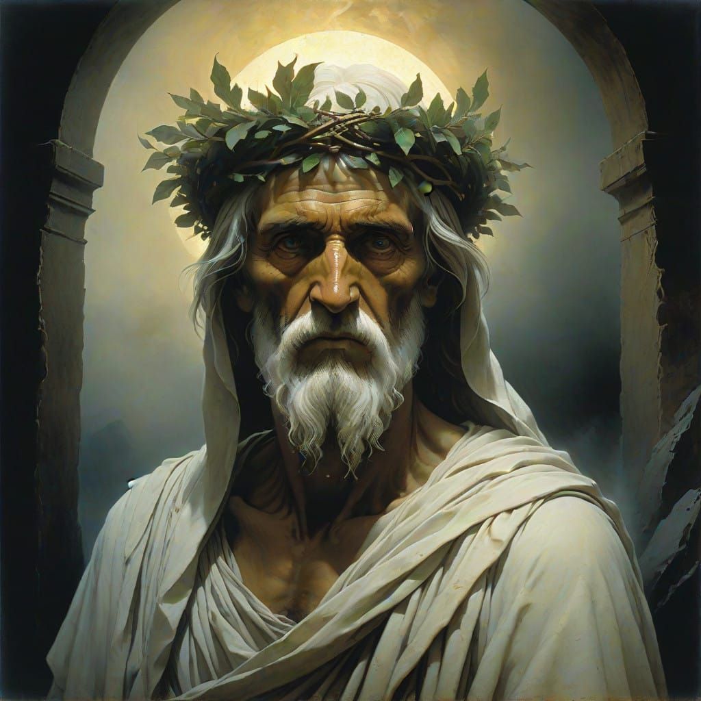 Philosopher Emerges from Underworld in Dramatic Ch... - AI Art