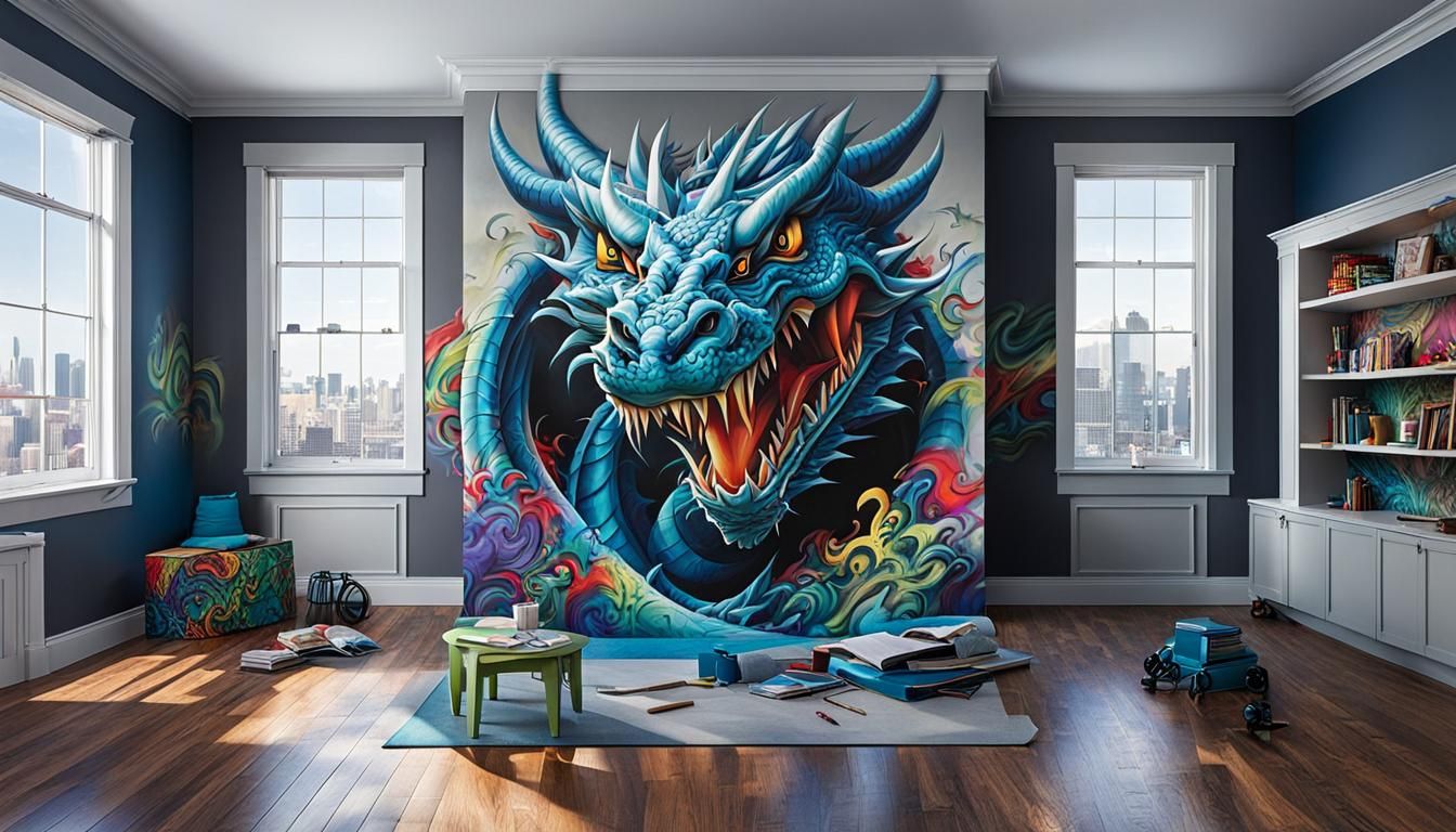 Graffiti Dragon - AI Generated Artwork - NightCafe Creator