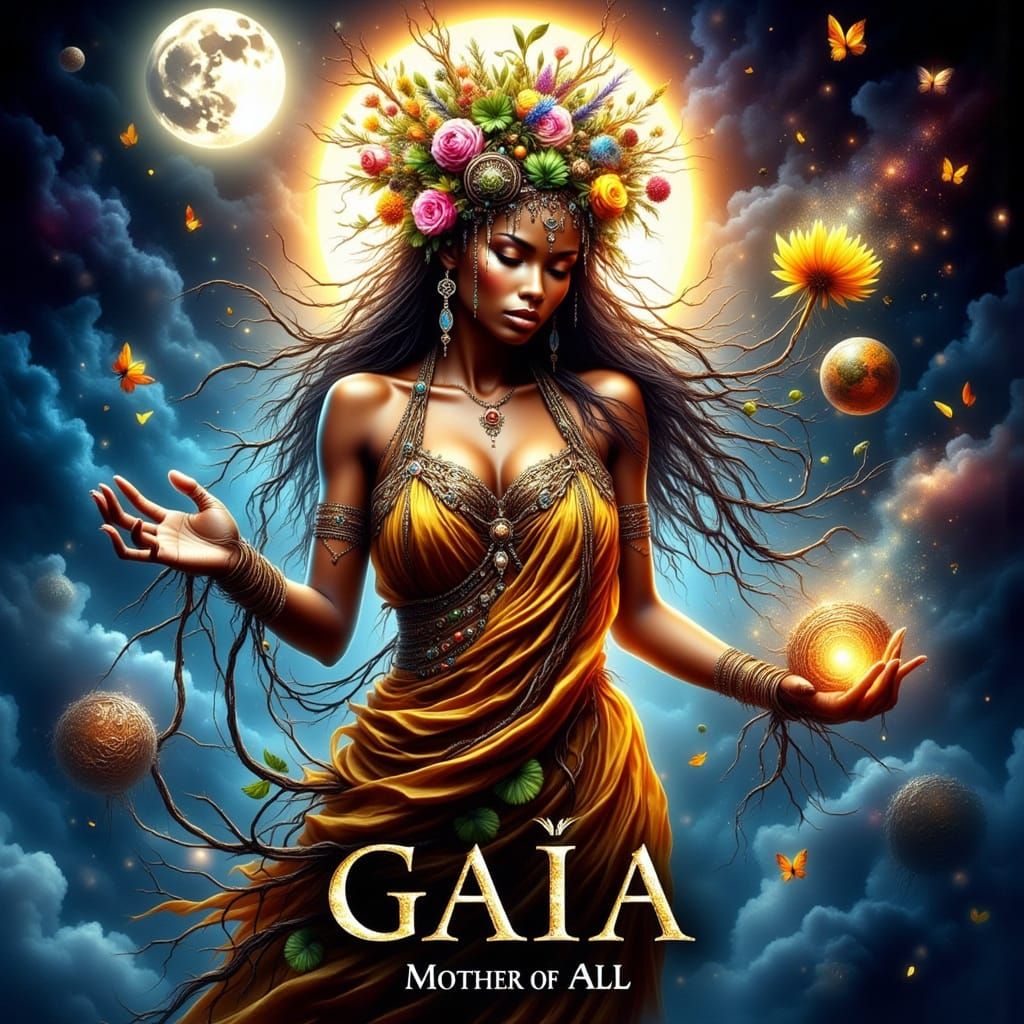 Gaia: Mother of All Goddess in Vibrant Technicolor - AI Art