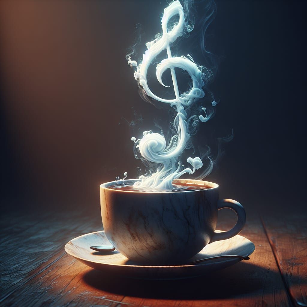 Musical Note Coffee Cup - AI Generated Artwork - NightCafe Creator