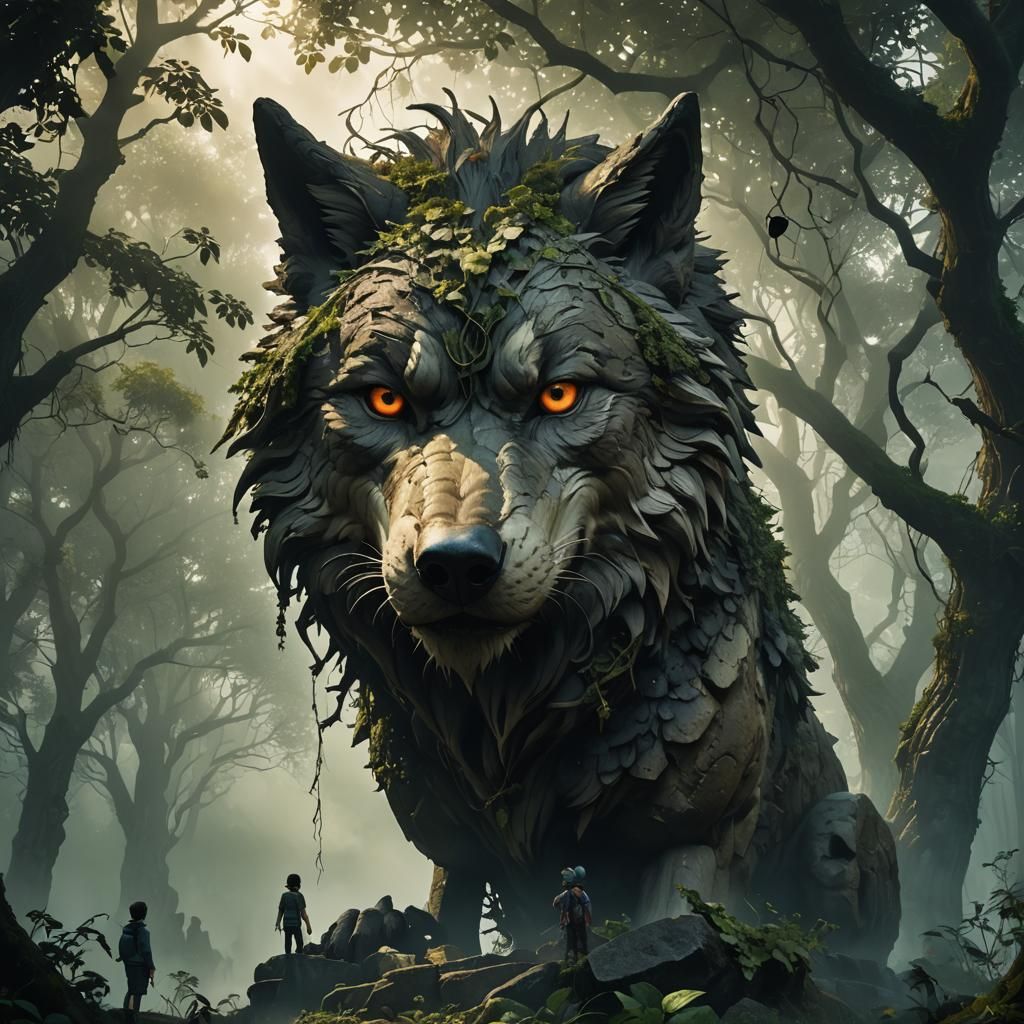 Mystic Stone Wolf - AI Generated Artwork - NightCafe Creator