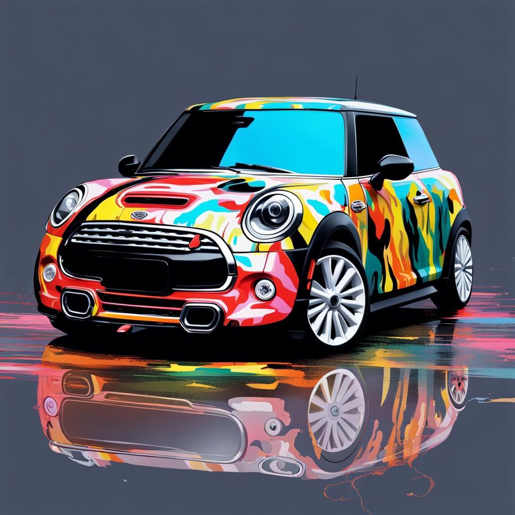 Camouflage R56 mini cooper s Hyperrealistic, splash art, concept art ...