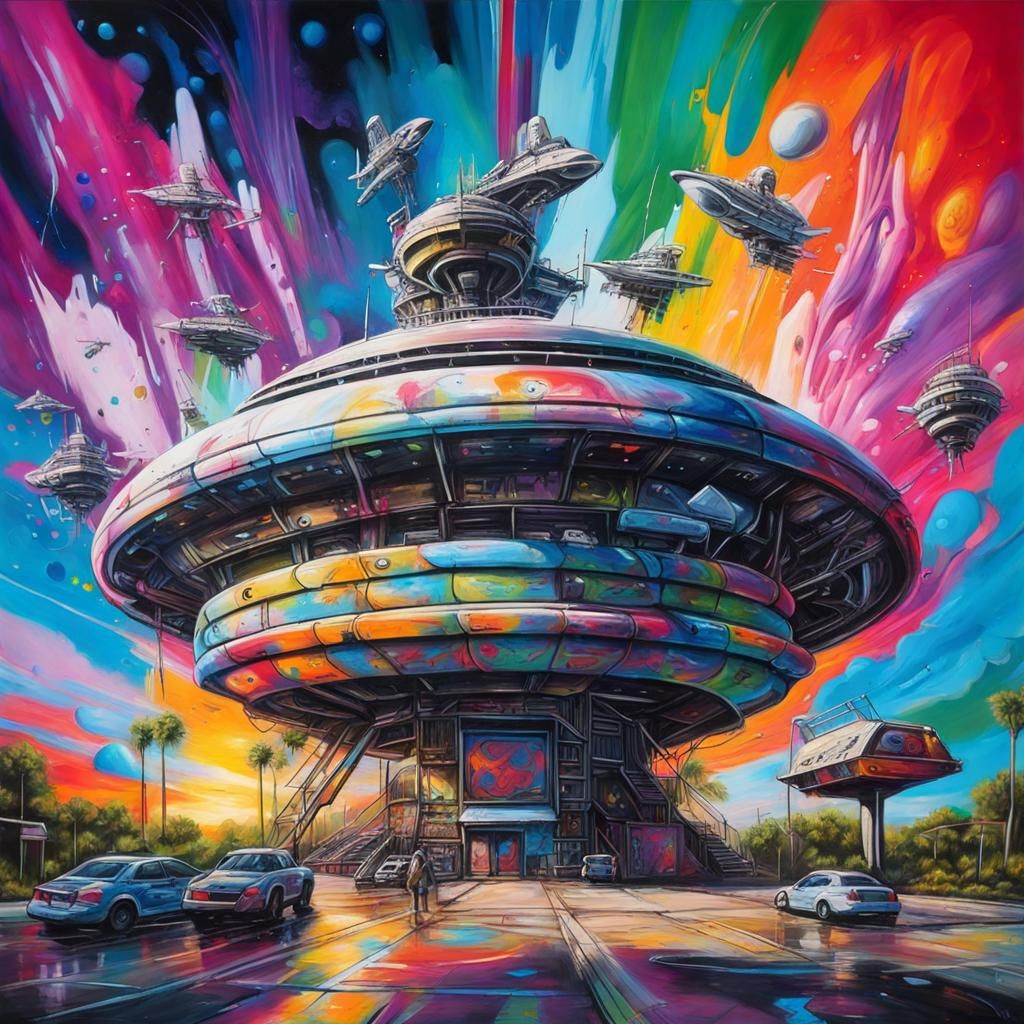 Vivid Visions Amphitheater - AI Generated Artwork - NightCafe Creator