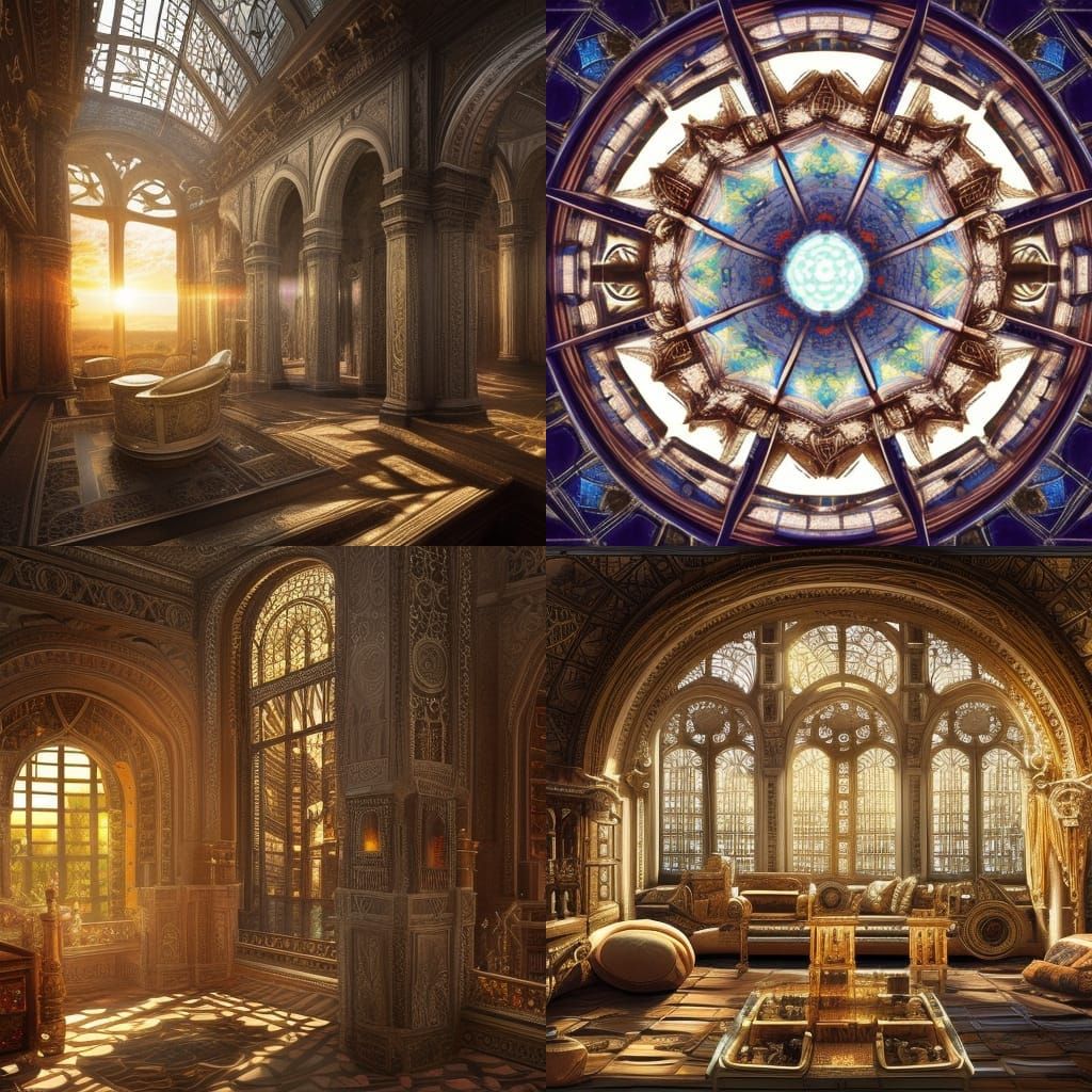 Kaleidoscope Windows - AI Generated Artwork - NightCafe Creator